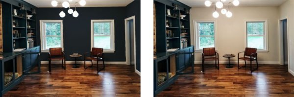 Before and After: Moody Home Library Reveal | Bloom in the Black