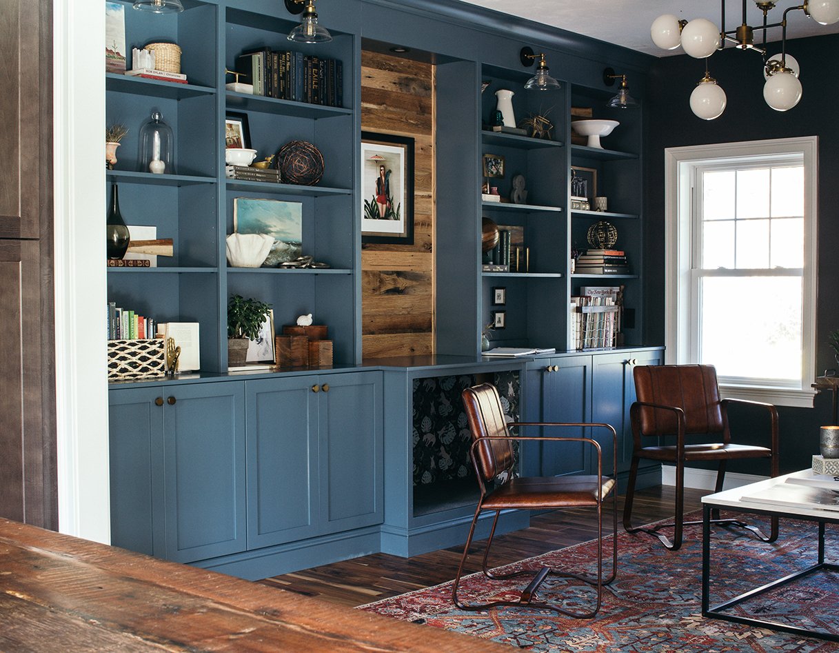 Before and After: Moody Home Library Reveal | Bloom in the Black