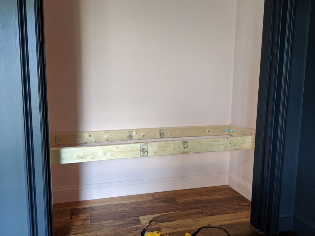 How to Build an Upholstered Floating Bench | Bloom in the Black