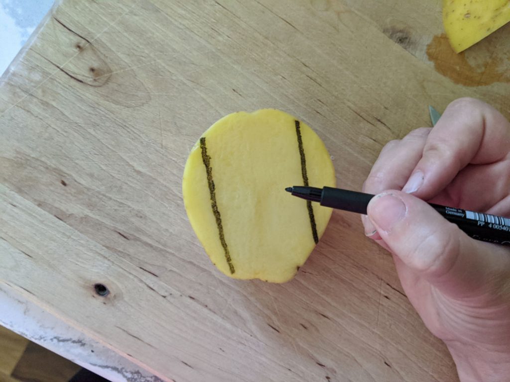 How to Make a Potato Stamp to Print on Fabric | Bloom in the Black