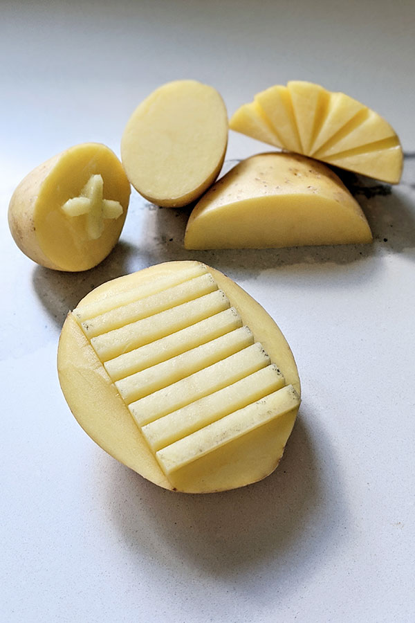 How To Make A Potato Stamp To Print On Fabric Bloom In The Black