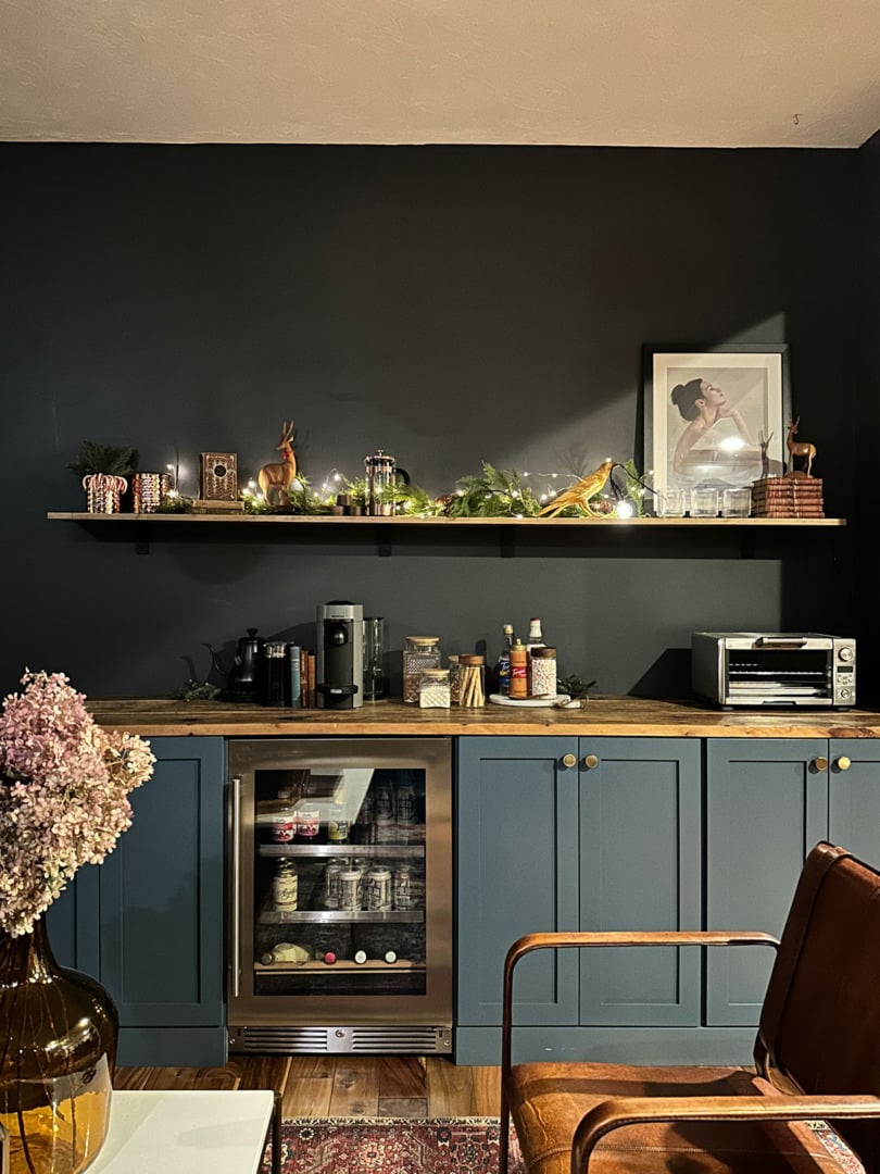 Adding a Dreamy Coffee Bar to Our Cozy Reading Room | Bloom in the Black