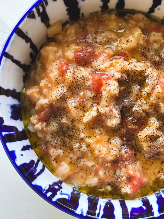 One Pot Easy Cheesy Sausage Risotto | Bloom in the Black