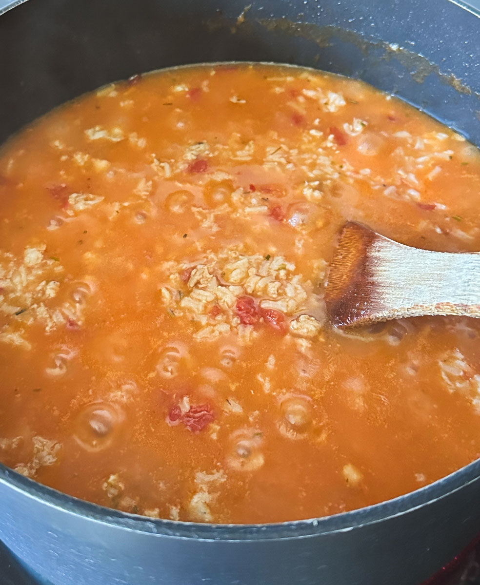 One Pot Easy Cheesy Sausage Risotto | Bloom in the Black